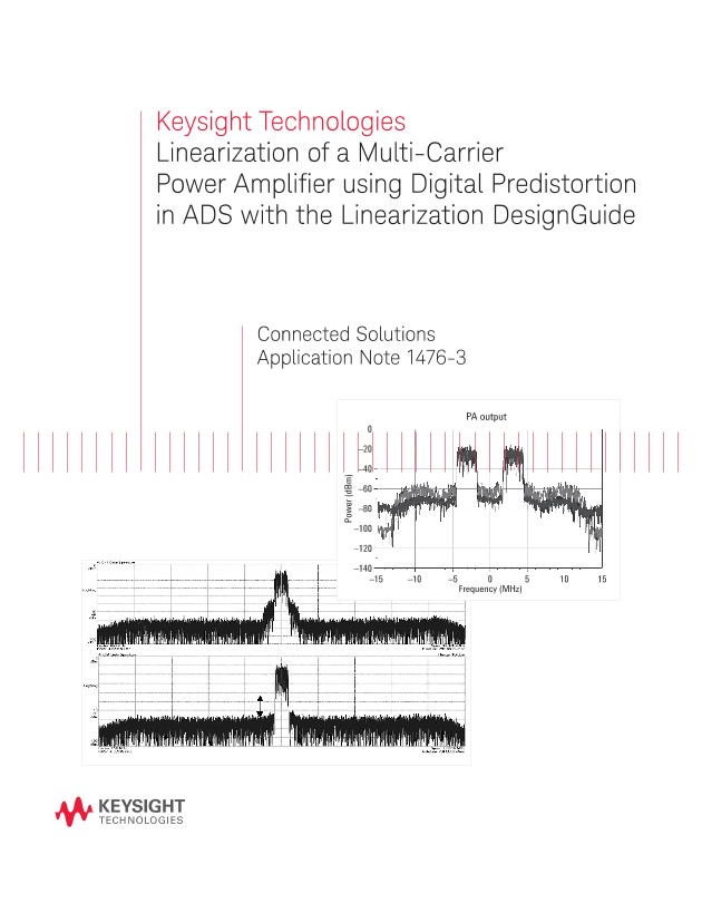 Linearization of a Multi-Carrier Power Amplifier for Digital Predistortion PDF Asset Page | Keysight